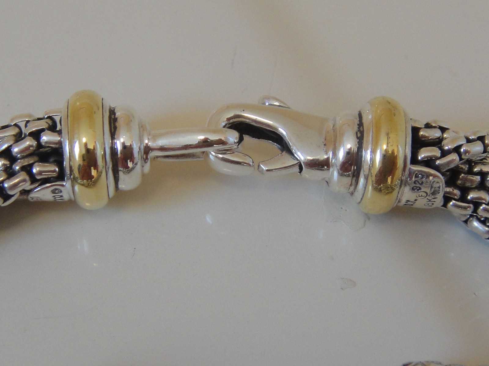 DAVID YURMAN 18K GOLD , SILVER MULTI BOX CHAIN DIAMON… - Gem