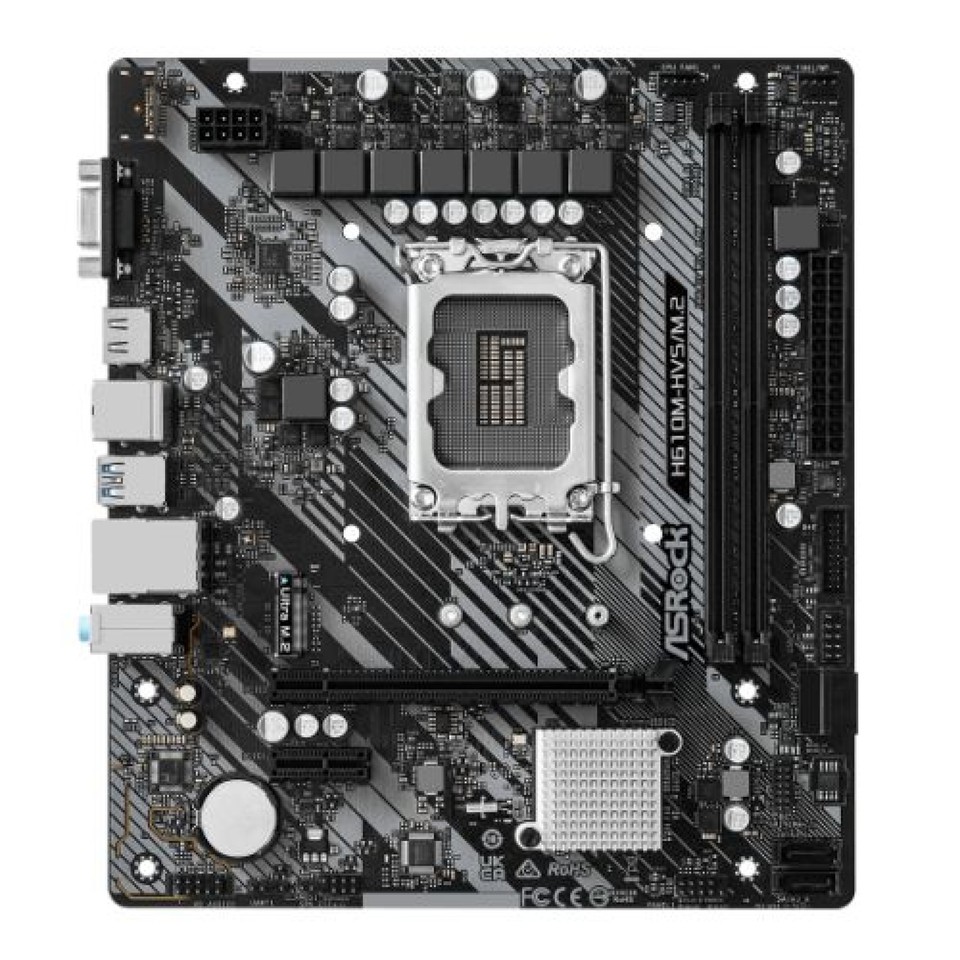 Asrock H610M-HVS/M.2 R2.0 Intel H610 Socket LGA 1700 Micro ATX DDR4 ...