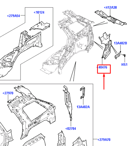 LR RANGE ROVER SPORT II L494 Rear Right Quarter Panel LR045585 NEW ...