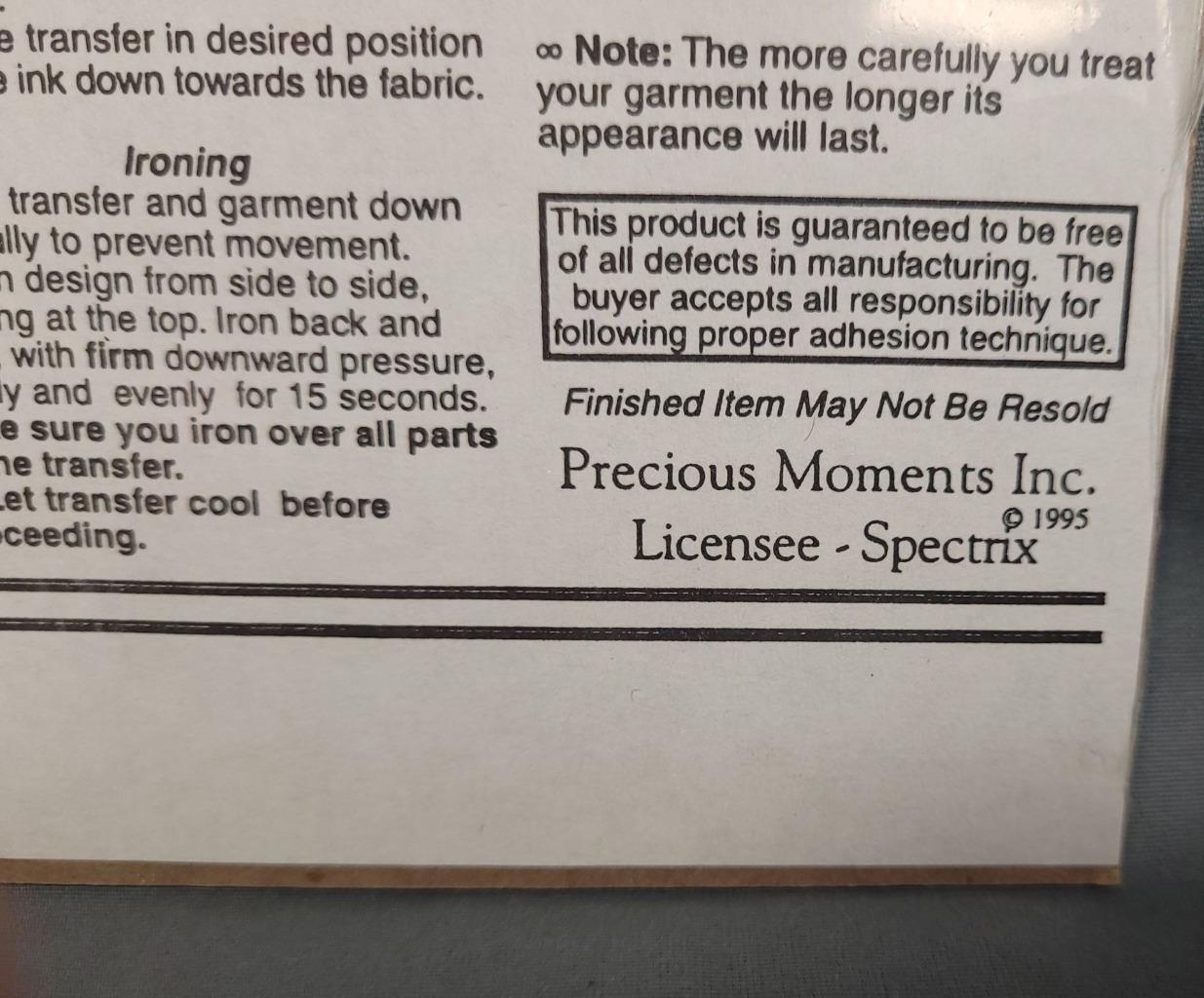Precious Moments Iron On Transfer Sealed 1997 COUPLE Boy Girl #410 ...