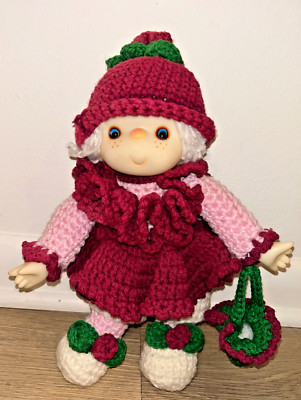 Vintage Crocheted 14” Lollipop Lane Strawberry Shortcake Raspberry ...