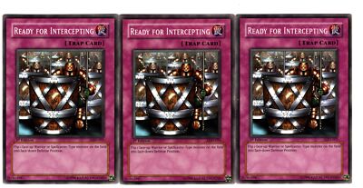 Yugioh- 3X Ready for Intercepting - Common - 1st Edition - LOD-031 ...