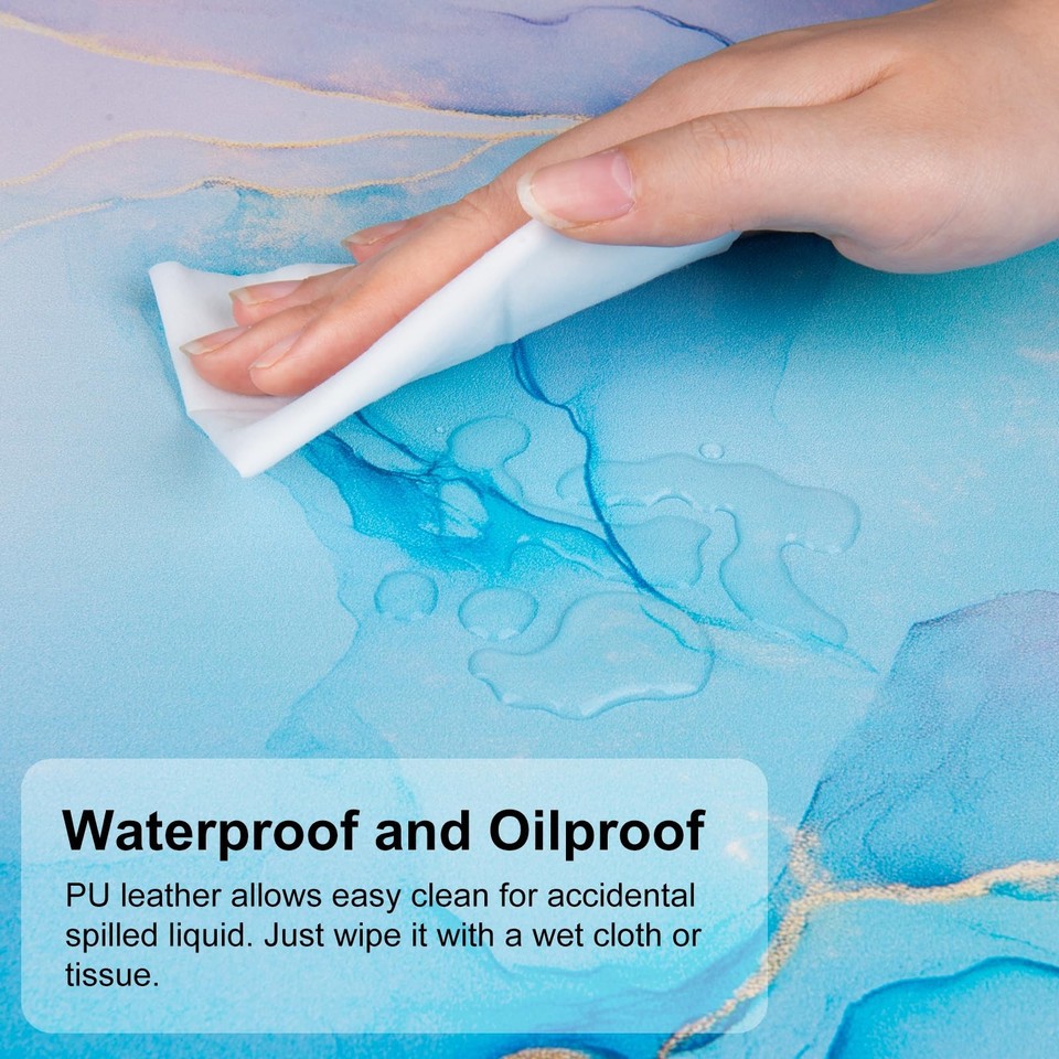 Large Mouse Pad, PU Leather Desk Mat for Desktop, Waterproof Gaming ...