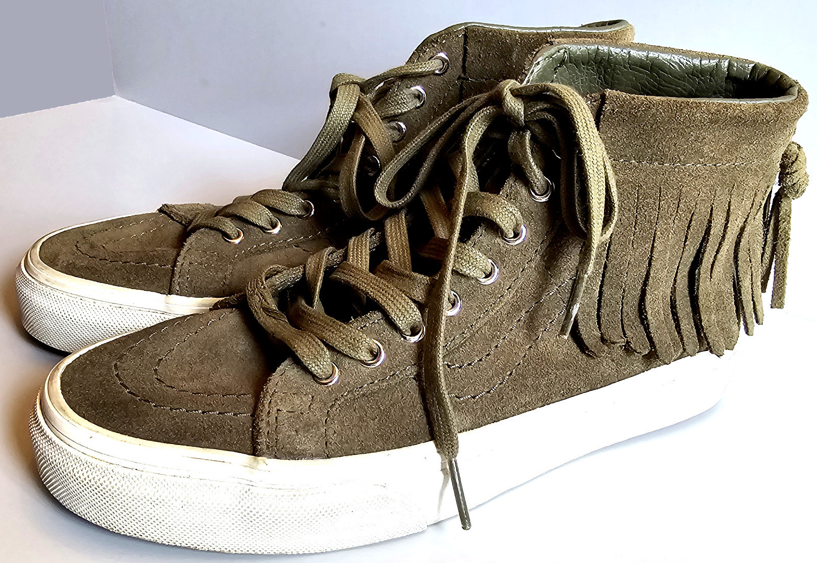 Vans Sk8-hi Moc Genuine Suede Moccasin Fringe Hi Top … - Gem