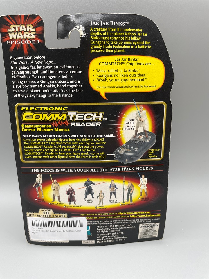 Star Wars Episode 1 Basic Figures Jar Jar Binks Action Figure | eBay