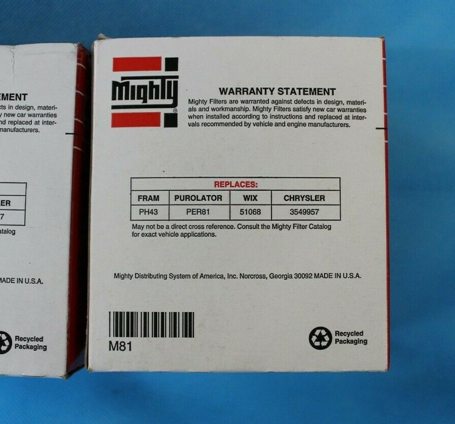 Hastings CF16 Engine Oil Filter for sale online | eBay