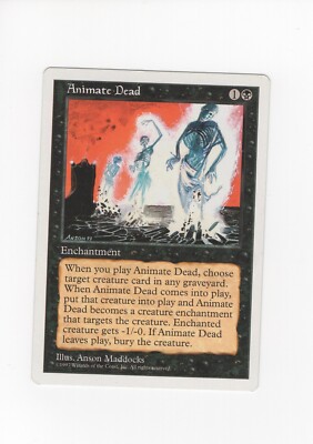 Animate Dead 5th Edition LP MTG Magic the Gathering c | eBay