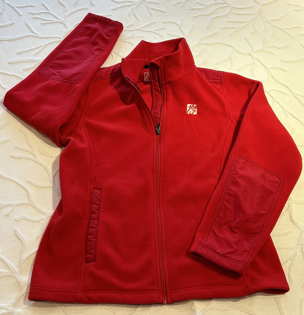 Chick-Fil-A CFA Oobe Red Fleece Full Zip Employee Jac… - Gem