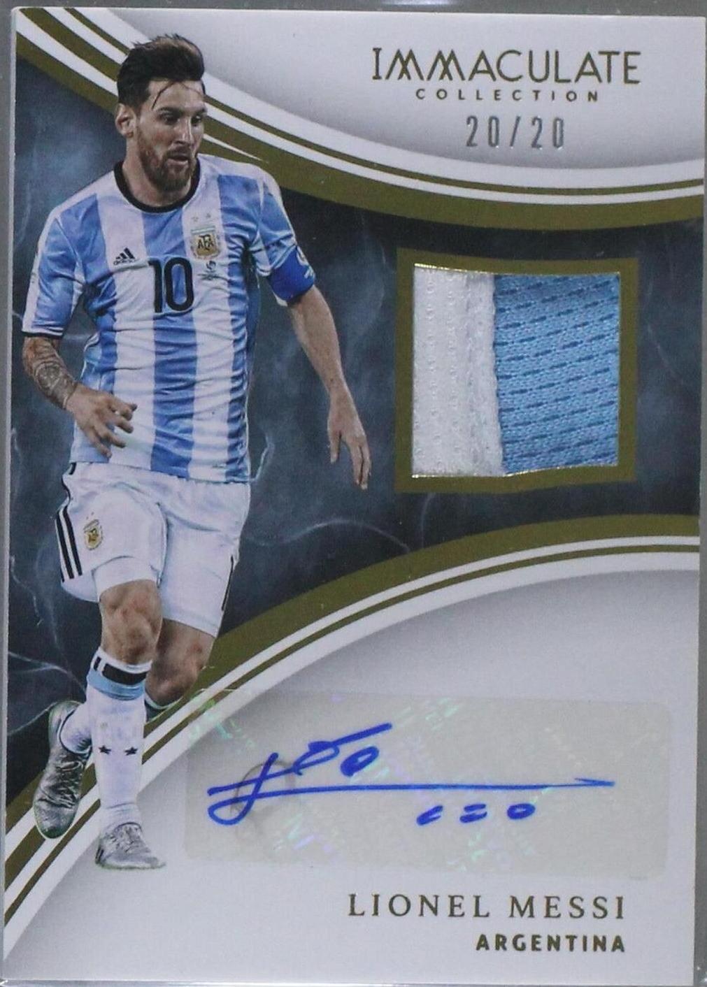 2017 Panini Immaculate Collection - Patch Autographs Lionel Messi #P-LM ...