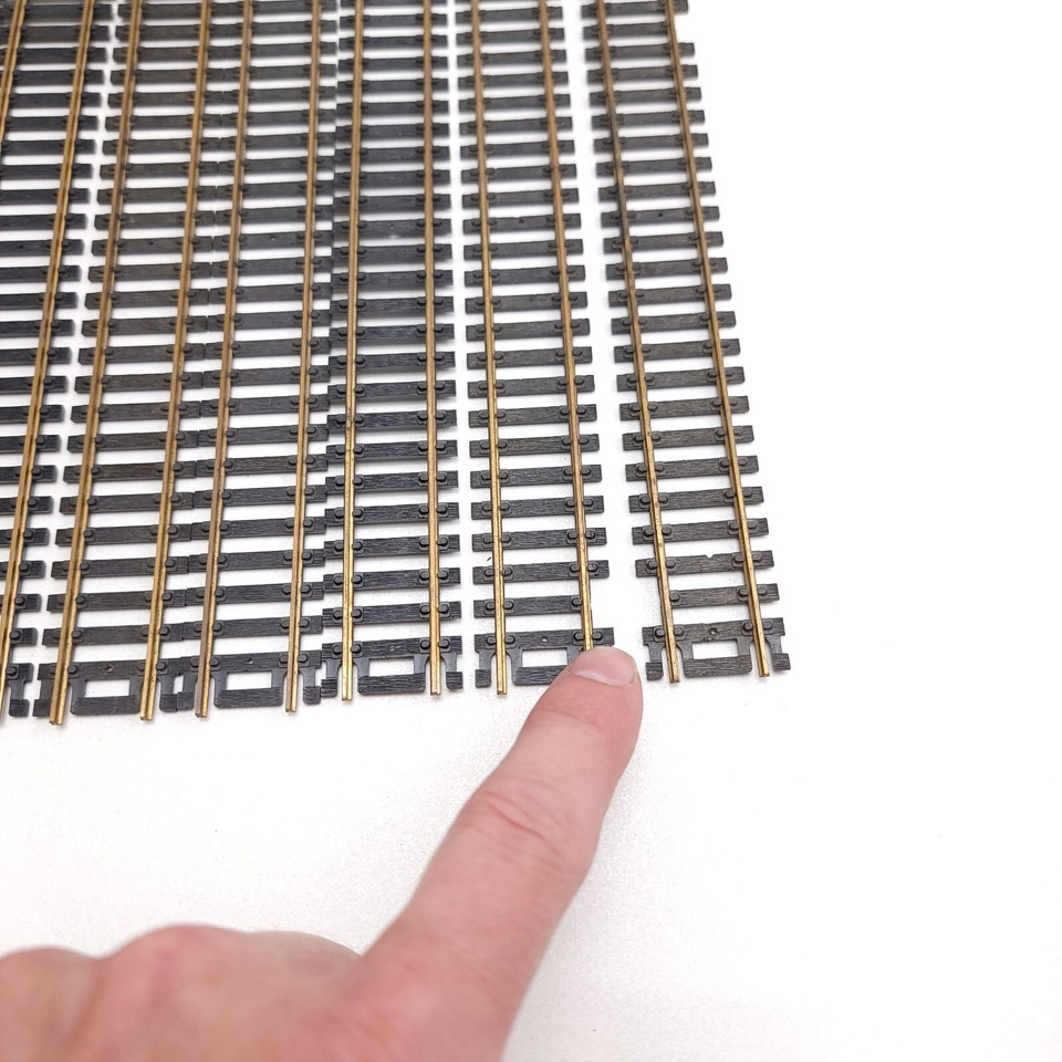 11 Pcs HO Atlas 9" Straight Snap Track Brass Rails Vintage Model TraiN ...