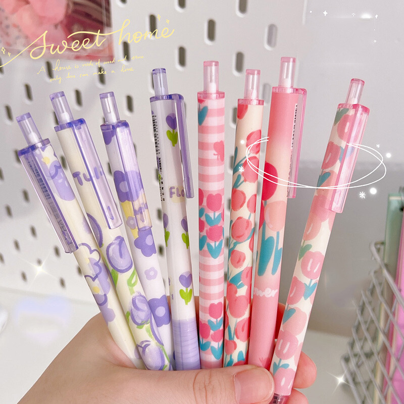 4 Pcs/Set Korean Cute Retractable Gel Pens Neutral Pen Stationery Gel ...
