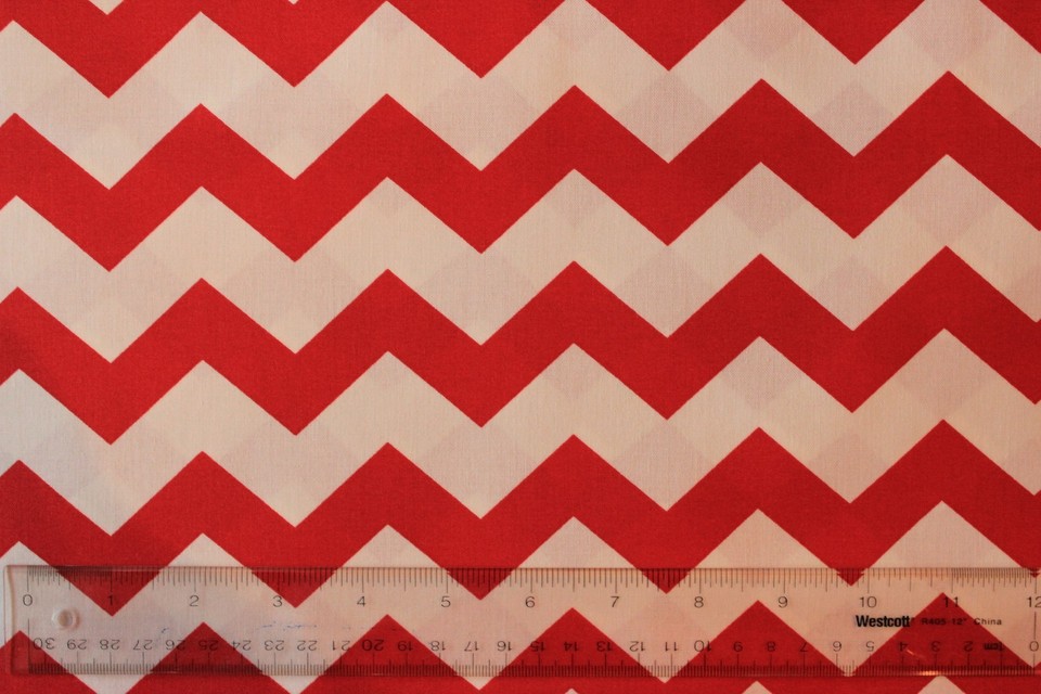 1" Chevron Fabric, by the Yard, 100% Cotton, Choice of Color | eBay