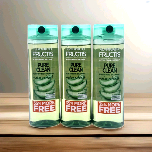 3 PK -Garnier Fructis Pure Clean Fortifying Shampoo w Aloe Extract LG ...