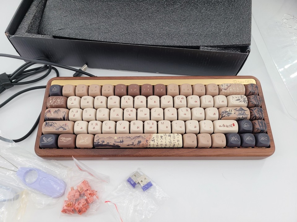 Akko Mechanical Keyboard MU01 Mountain Seclusion Solid Walnut Case | eBay