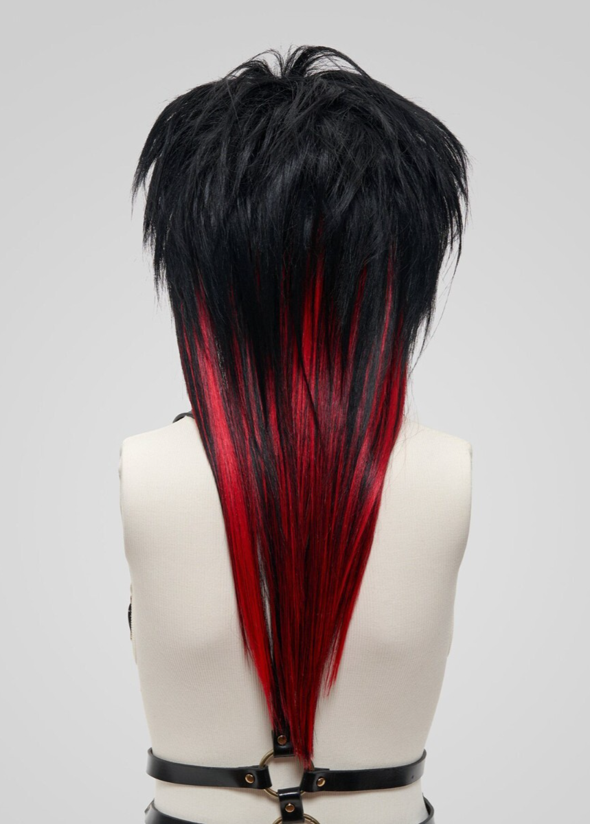 Scene Hair Black And Red