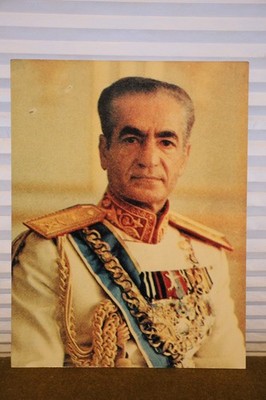 Original Vintage Plaque Photograph of the (Last) Shah of Iran, M. Reza ...