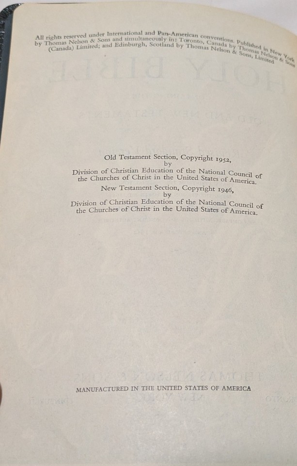 Nelson HOLY BIBLE RSV 1962 Faux Leather | eBay UK