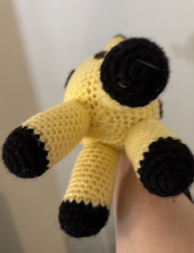 Crocheted Standing Giraffe Stuffie Yellow With Brown Spots Over 14 ...