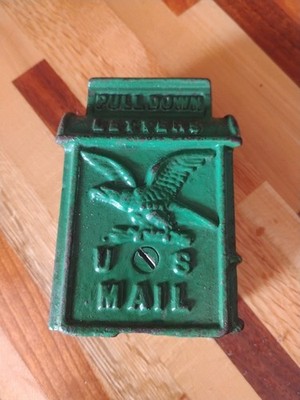 Kenton Cast Iron Mail Box with Eagle Bank | eBay