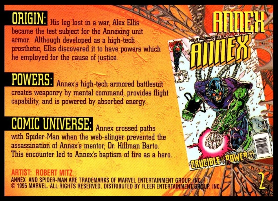 Marvel Annex Fleer Ultra Spider-Man 1995 Gold Foil Signature #2 | eBay