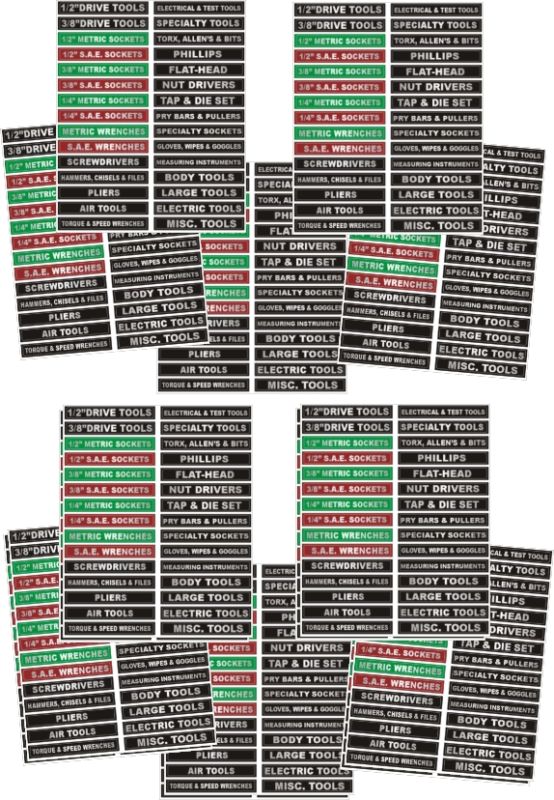 Adhesive TOOLBOX LABELS fits all Craftsman Tool Boxes | eBay
