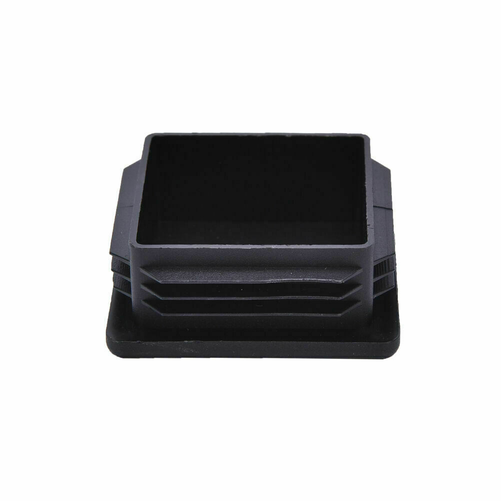 Square Plastic End Cap Insert Black 100x100mm 4" Tubing Waterproofing ...