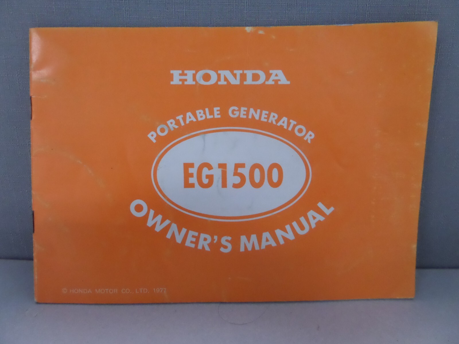 Honda Factory Owner's Manual 1978 EG1500 K4 Portable Generator 3187101 ...