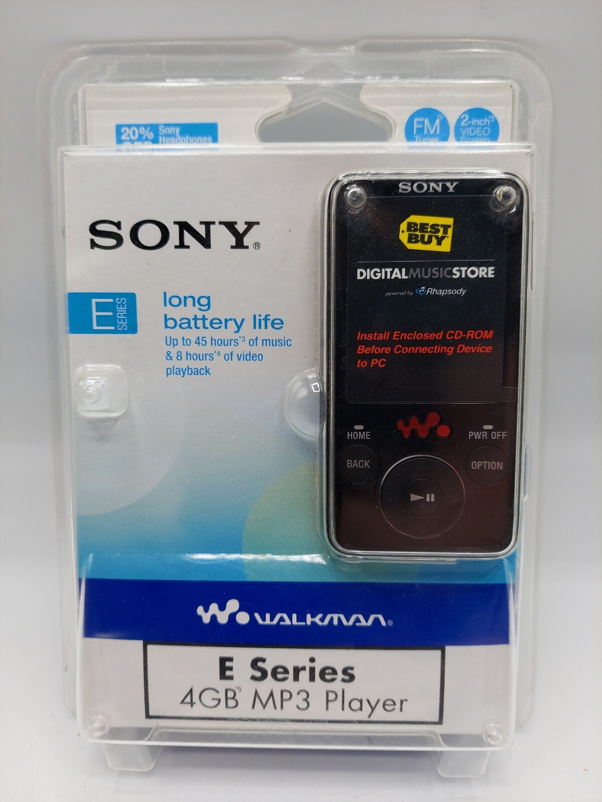Sony Walkman NWZ-E436F Black ( 4 GB ) E Series Walkman Digital Media ...