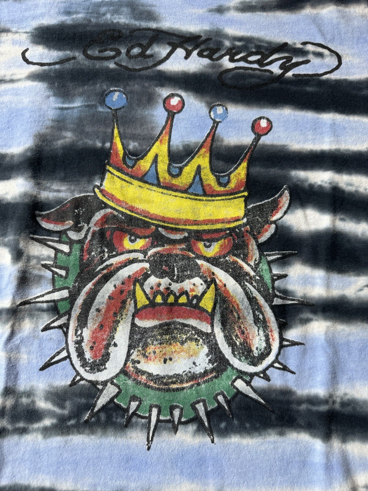 New With Tags Ed Hardy Women's Medium Blue and Black T-shirt Bulldog ...