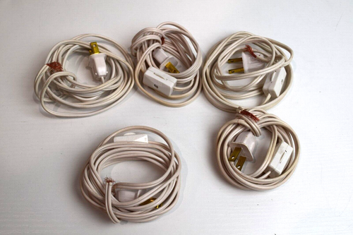 5pcs Lamp Cord Replacement Wire with plug In-Line Feed Thru On Off ...