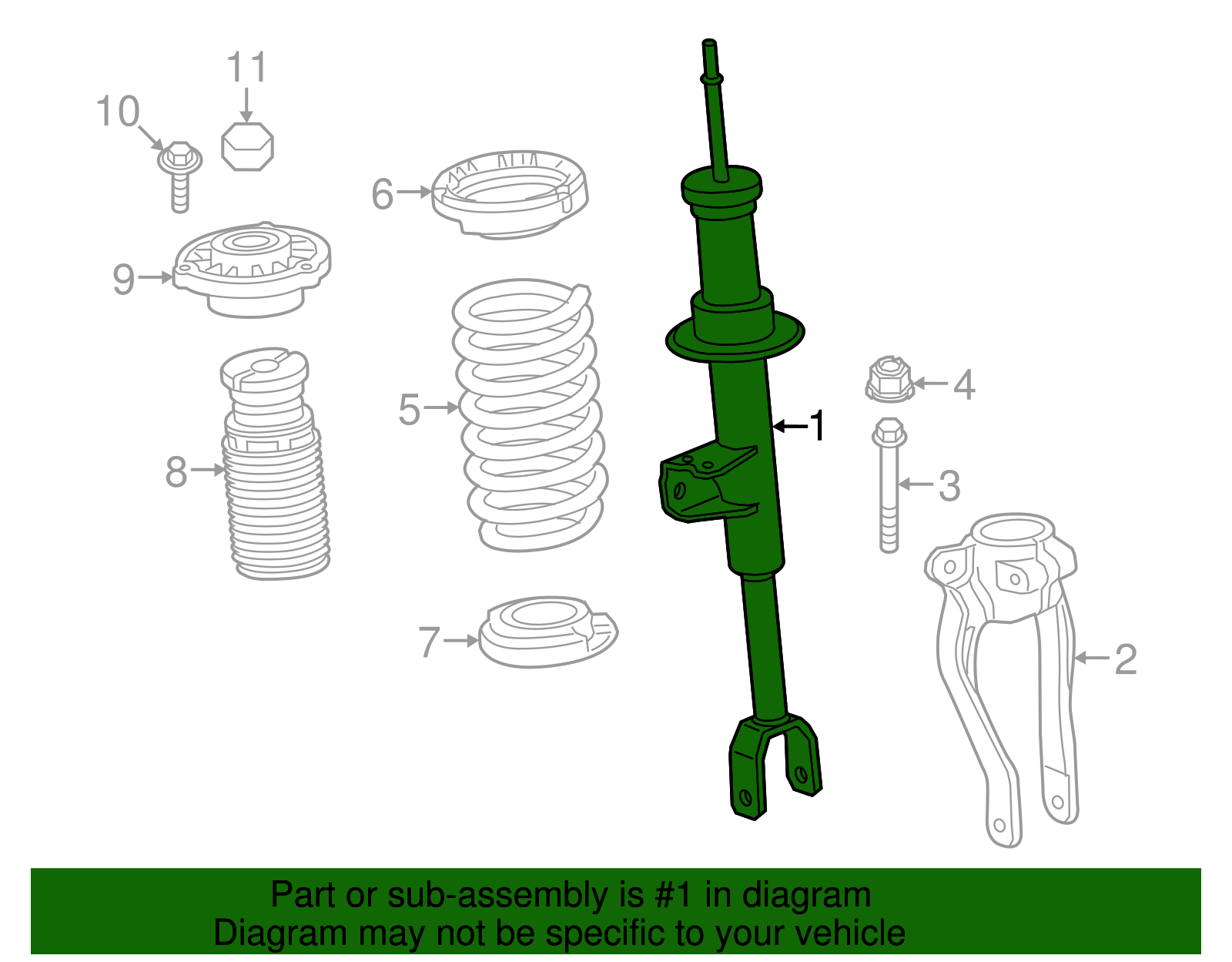 Genuine OEM Front Driver Left Suspension Strut For BMW 31316875923 for ...