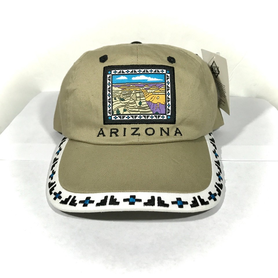 vtg ARIZONA GRAND CANYON STATE HAT khaki relaxed dad cap big logo ...