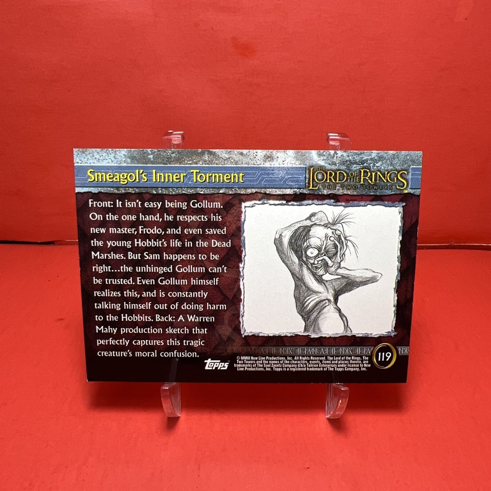 2003 Topps Lord of the Rings The Two Towers Movie Sméagol’s Inner ...