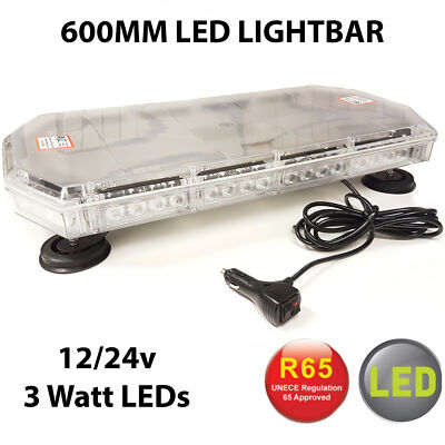 R65 Amber LED Recovery Light bar 600mm 12/24v Flashing Beacon Truck ...