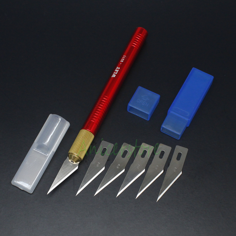 Aluminum Graver Burin Blade Set Knife Kit DIY Carving Craft PCB Art ...