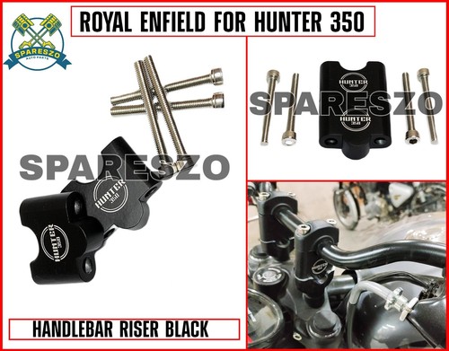 100% Genuine Royal Enfield "HANDLEBAR RISER BLACK" For Hunter 350 | eBay