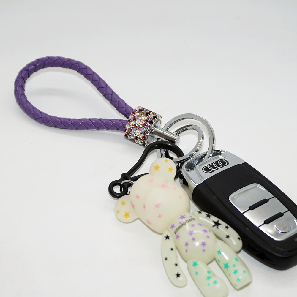 Crystal Diamond Key Chain with Double Holder for Key or Car Remote ...