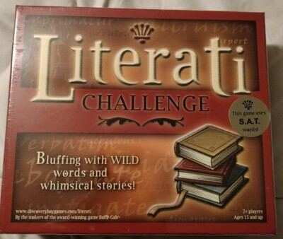 LITERATI CHALLENGE Bluffing Wordgame Word Literary SAT Words Board Game ...