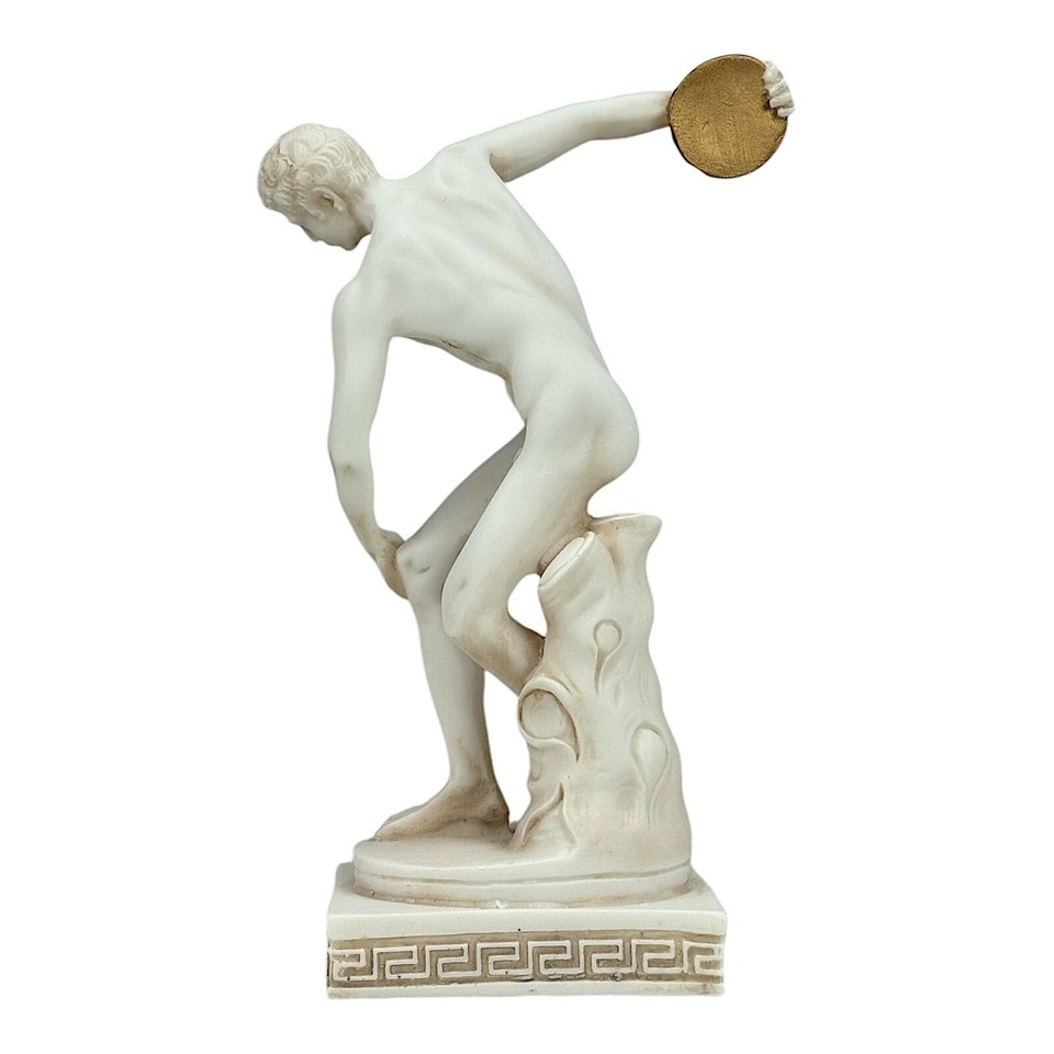 Discobolus Discus Thrower Male Athlete Greek Roman Statue Sculpture 8. ...