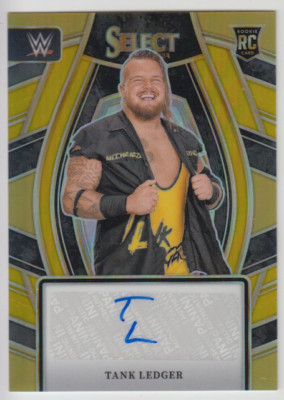 2024 Select WWE Tank Ledger Signature Selections Gold Prizm Auto Rookie ...