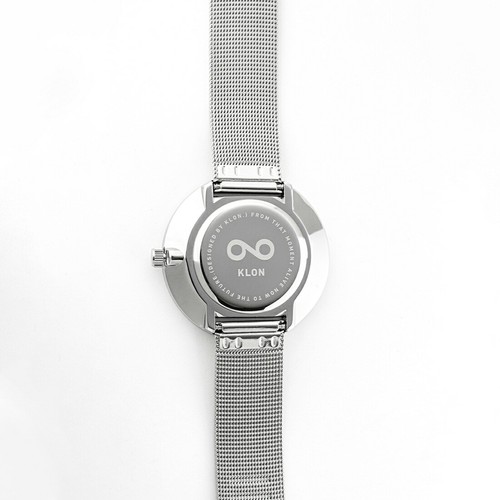 KLON DIAGONAL GRID TIME SILVER MESH 38mm stainless steel strap | eBay ...