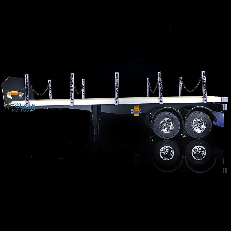 TOUCAN 1/14 2Axle RC Tractor Flatbed Semi Trailer Truck for DIY TAMIYA ...