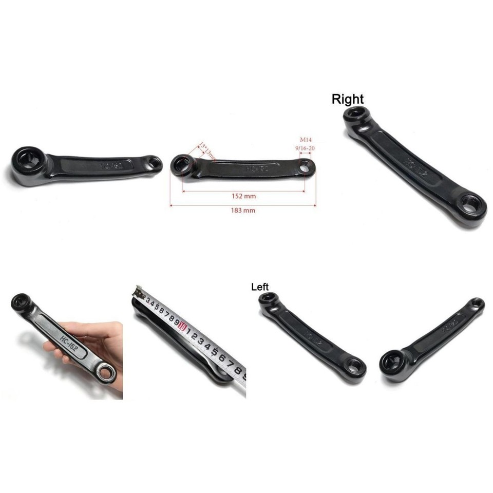 152mm Left/Right Iron Crank for Indoor Bike Compatible with Most ...