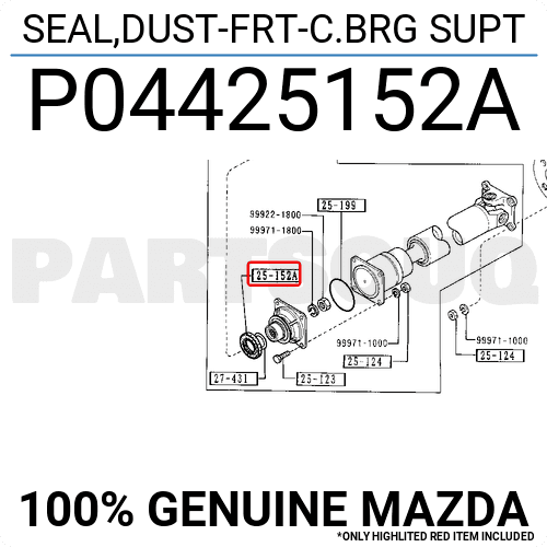 P04425152A Genuine Mazda SEAL,DUST-FRT-C.BRG SUPT P044-25-152A | eBay