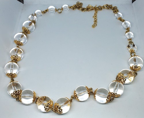 JOAN RIVERS COLLECTION Vintage Clear Lucite Large Beads Necklace | eBay