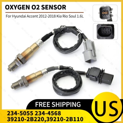 2Pcs Upstream + Down Oxygen O2 Sensor For 2012-2017 Kia Soul 1.6L ...