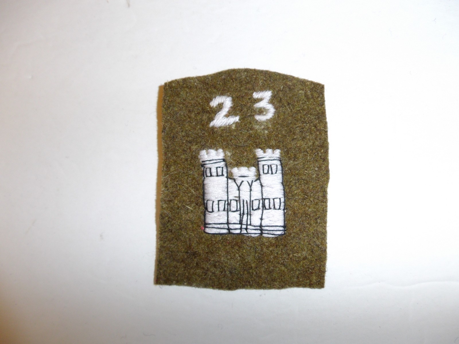 b1864 WW1 US Army Shoulder Patch 23rd Engineer Regiment castle PC11 | eBay