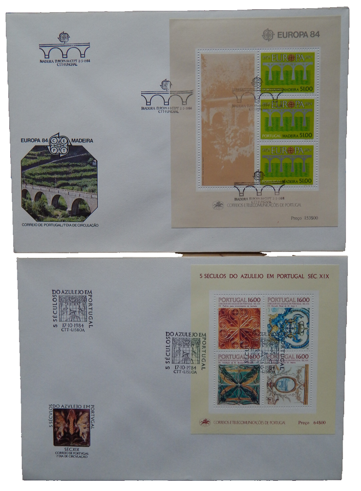 Portugal + Azoren/Madeira - ab 1981: Sammlung SM + Blöcke, alle auf FDC ...