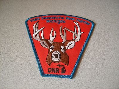 1993 MICHIGAN SUCCESSFUL DNR DEER HUNTING PATCH - BEAR - TURKEY - ELK ...