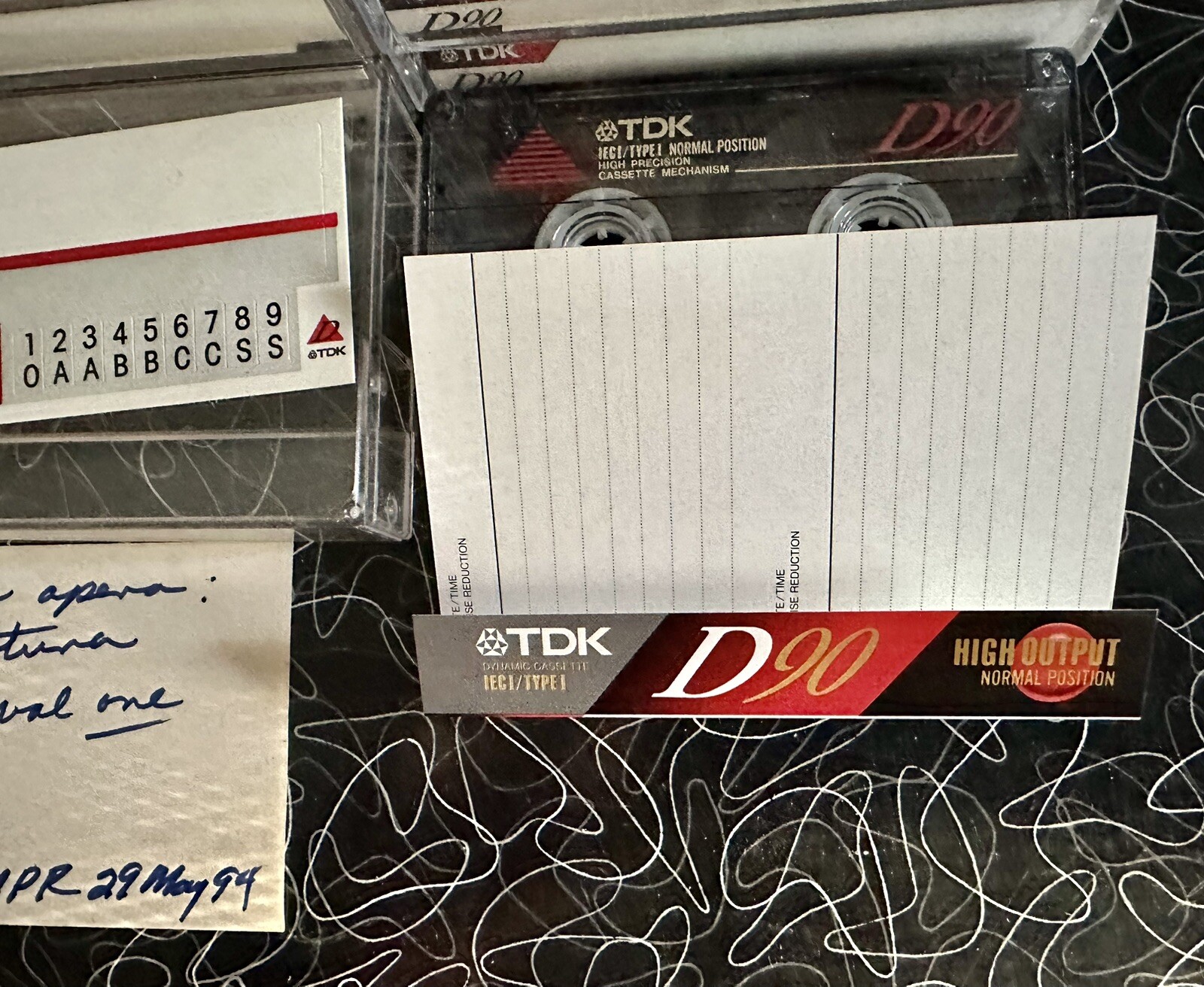 Lot 10 TDK Cassette Tapes D90 D60 Clean J Cards & Labels Recorded On 1 ...